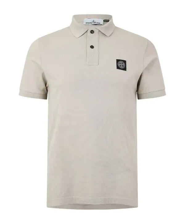 Stone Island Cotton Compass Logo Polo Shirt