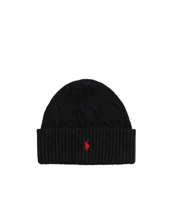 Polo Ralph Lauren Cotton Beanie - Black