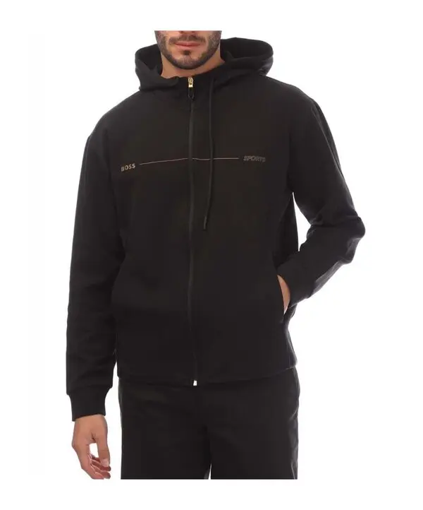 Hugo Boss Printed Artwork Zip-up Hoodie