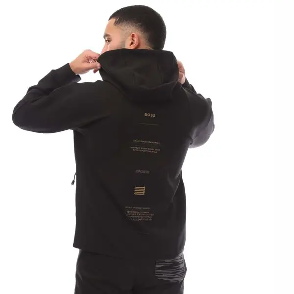 Hugo Boss Printed Artwork Zip-up Hoodie