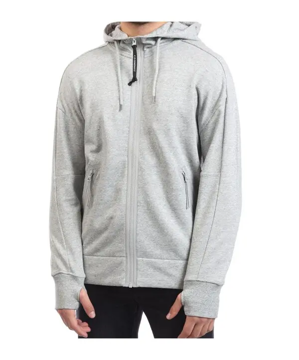 C.P. COMPANY Diagonal Raised Fleece Lens Zip Hoodie