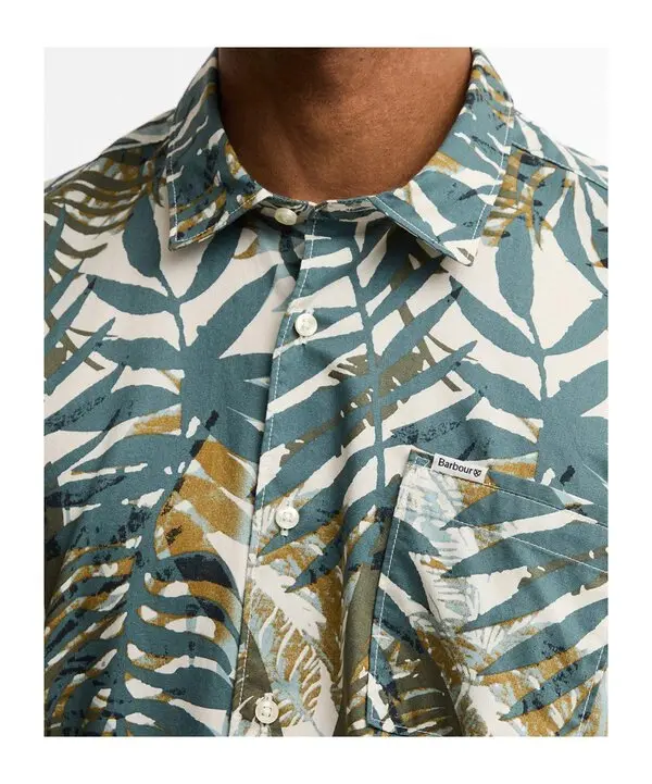 Barbour Short-sleeved Shirt With A Printed Pattern - Green