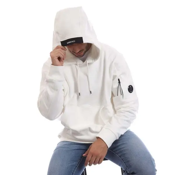 C.P. COMPANY Diagonal Raised Fleece Lens Hoodie