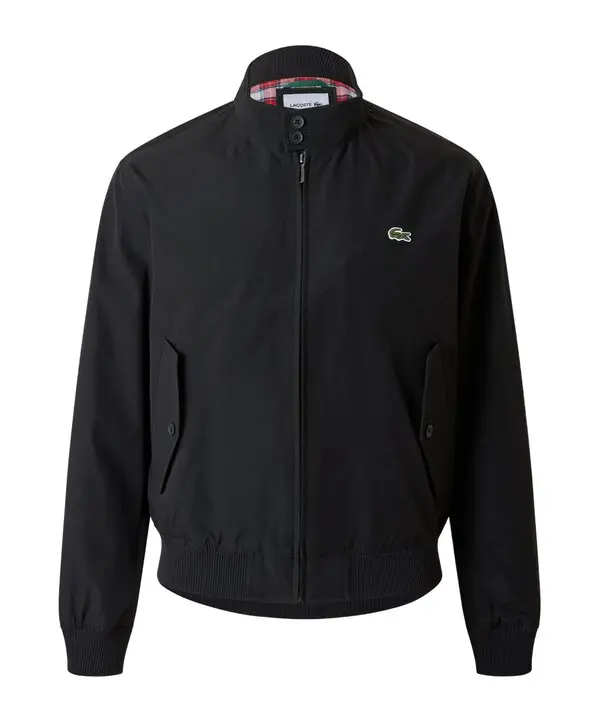 Lacoste Water-repellent Twill Jacket With Embroidered Crocodile