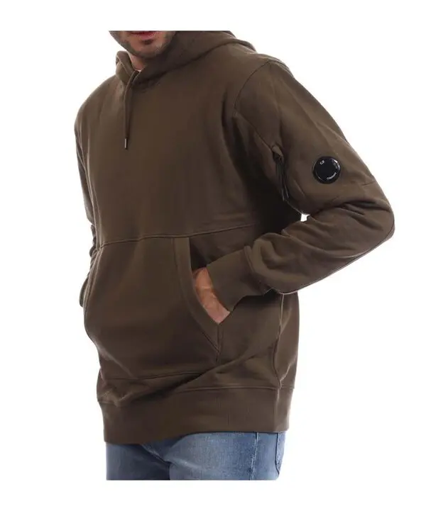 C.P. COMPANY Diagonal Raised Fleece Lens Hoodie