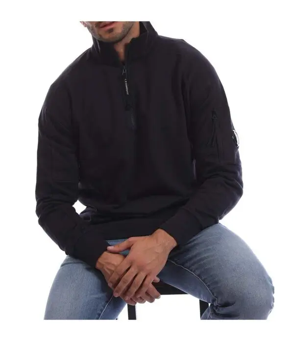 C.P. COMPANY Diagonal Raised Fleece Half-zip Sweatshirt