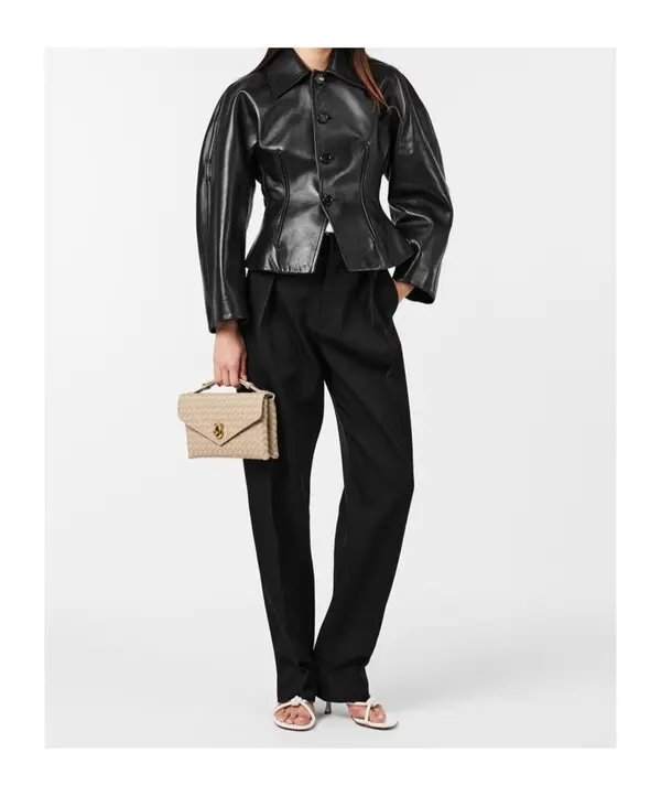 Bottega Veneta Puff Sleeve Leather Jacket