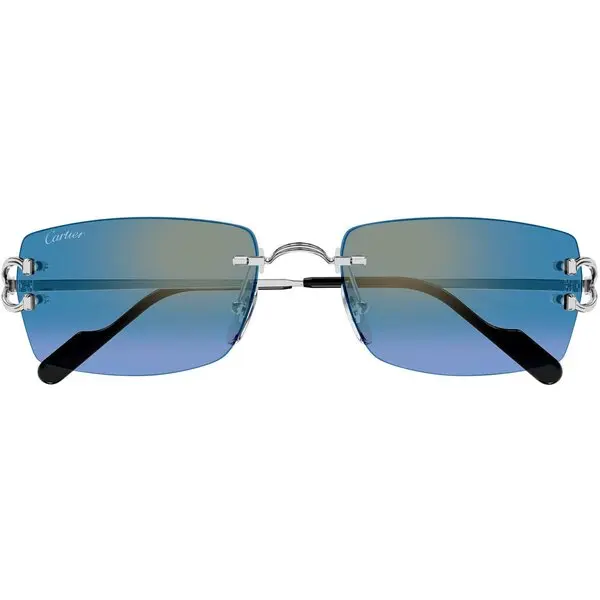 Cartier Rimless Rectangular Sunglasses
