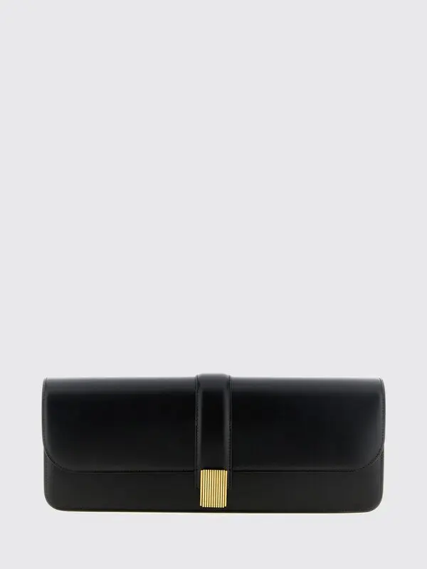 Khaite Clutch With Gold Tone Clasp - Black