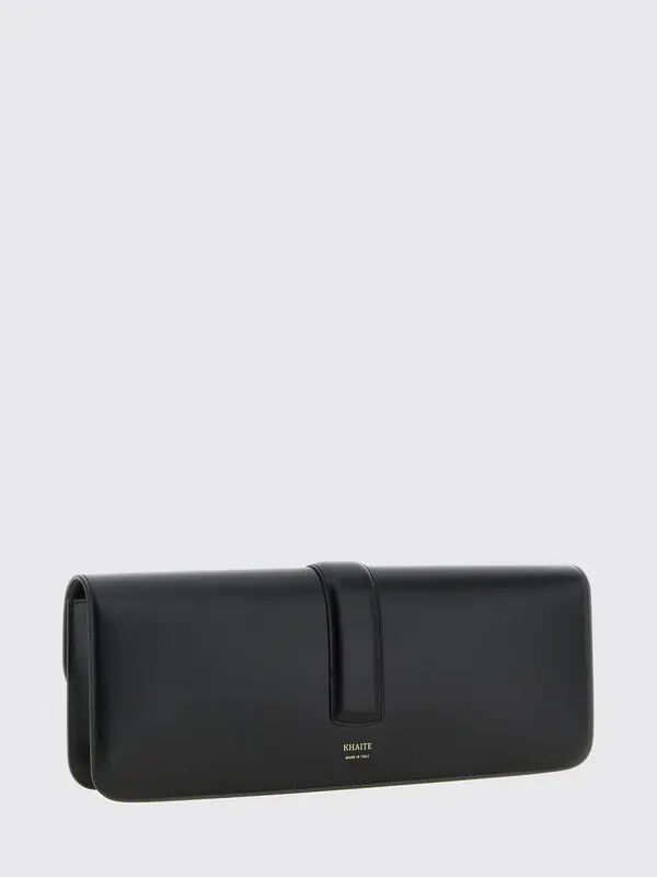 Khaite Clutch With Gold Tone Clasp - Black