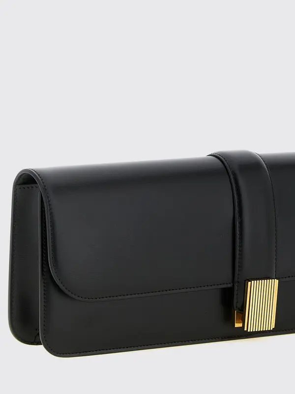 Khaite Clutch With Gold Tone Clasp - Black