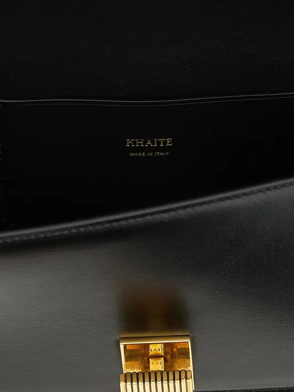 Khaite Clutch With Gold Tone Clasp - Black