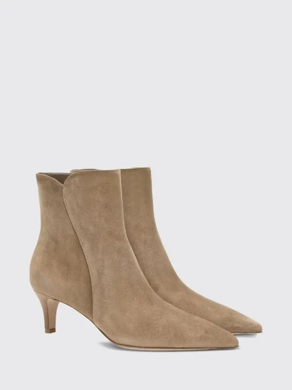 GIANVITO ROSSI Levy Suede Ankle Boots - Camel