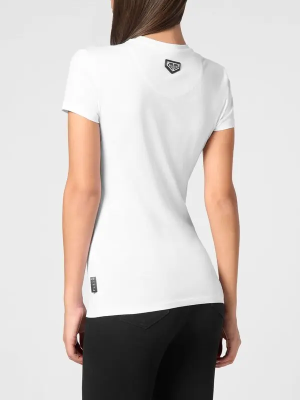 Philipp Plein Embellished Heart And Dagger T-shirt - White