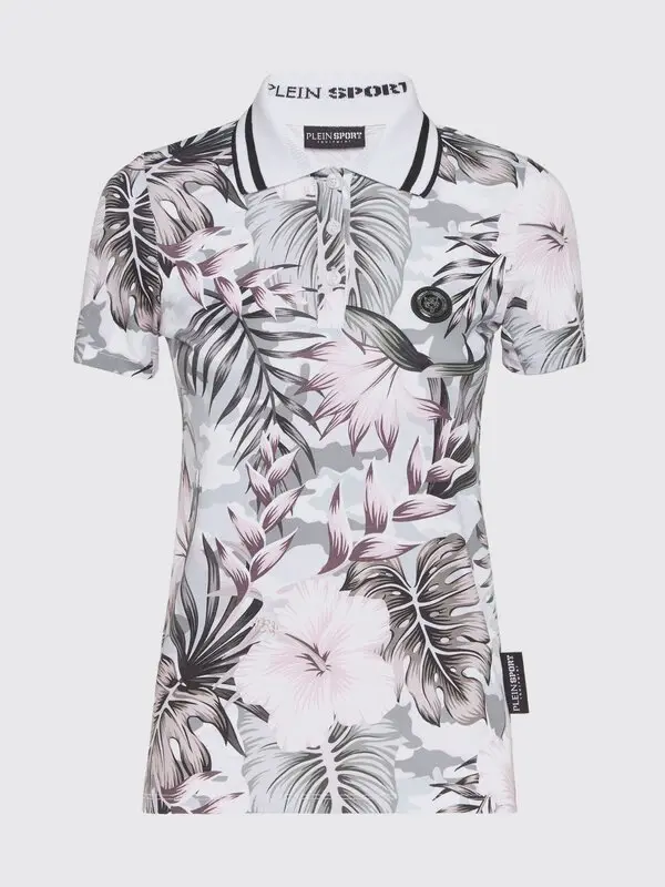 PLEIN SPORT Tropical Print Polo Shirt