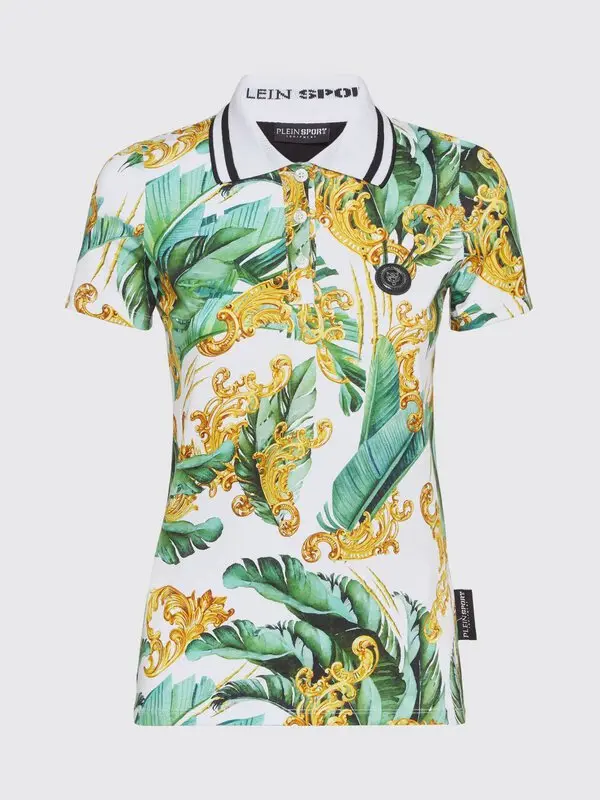PLEIN SPORT Tropical Print Polo Shirt