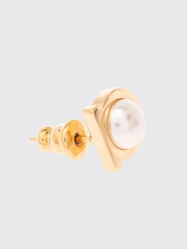 FERRAGAMO Gancini Pearl Stud Earrings - Gold