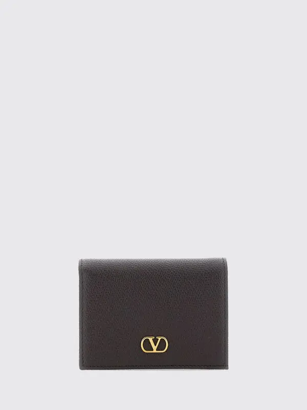 Valentino Garavani Vlogo Signature Grained Calfskin Bifold Wallet