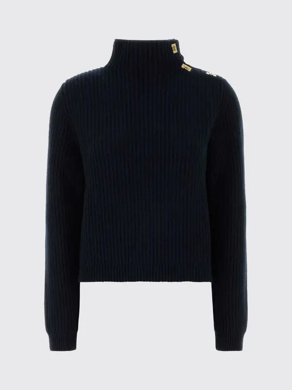 FERRAGAMO Ribbed Turtleneck With Button Detail