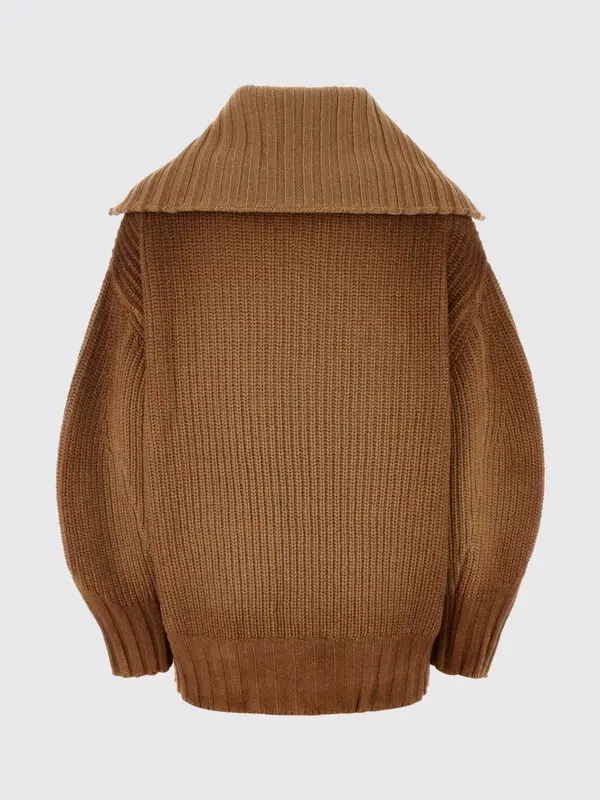 Attico Quarter Zip Ribbed Sweater