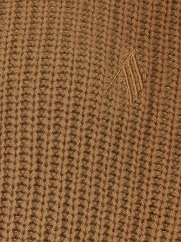 Attico Quarter Zip Ribbed Sweater