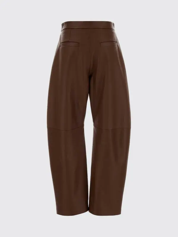Sportmax Tailored Leather Trousers With Button Detailing