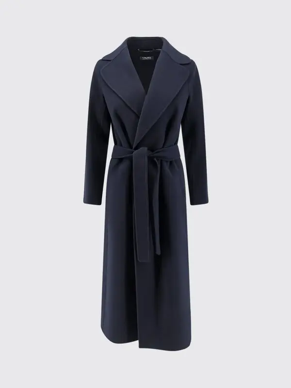 Max Mara Belted Coat - Navy