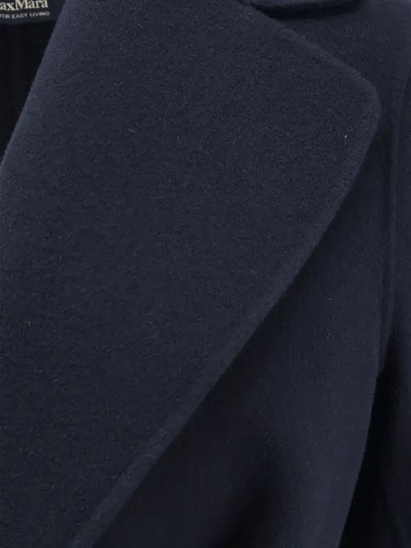 Max Mara Belted Coat - Navy