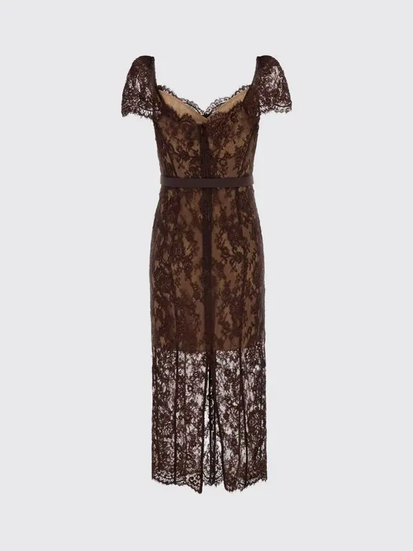 SELF-PORTRAIT Lace Belted Dress