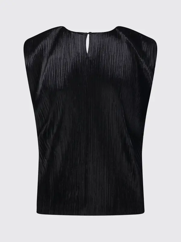 FORTE_FORTE Sleeveless Pleated Top - Black
