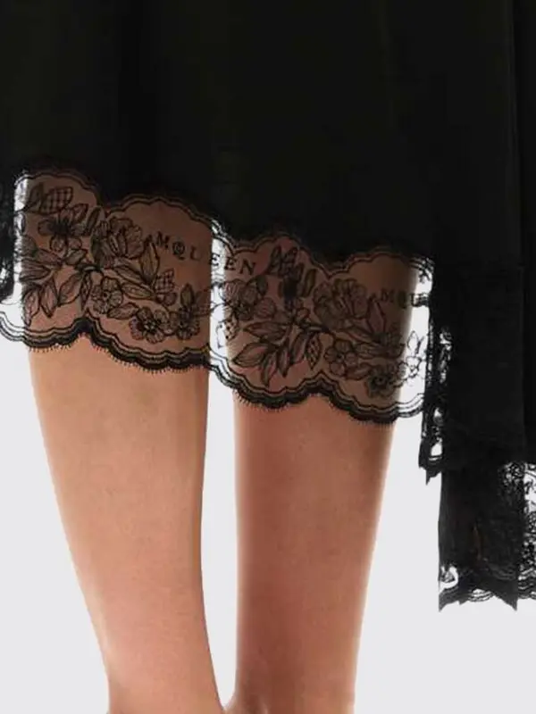 Alexander McQueen Lace Trim Skirt