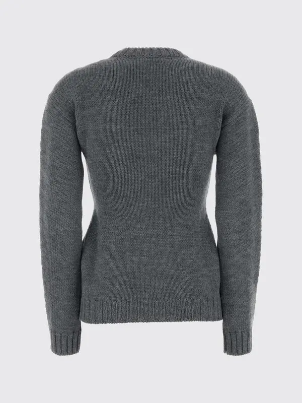 JIL SANDER Ribbed V-neck Pullover - Grey
