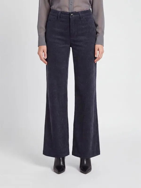 ERMANNO FIRENZE Wide Leg Corduroy Trousers