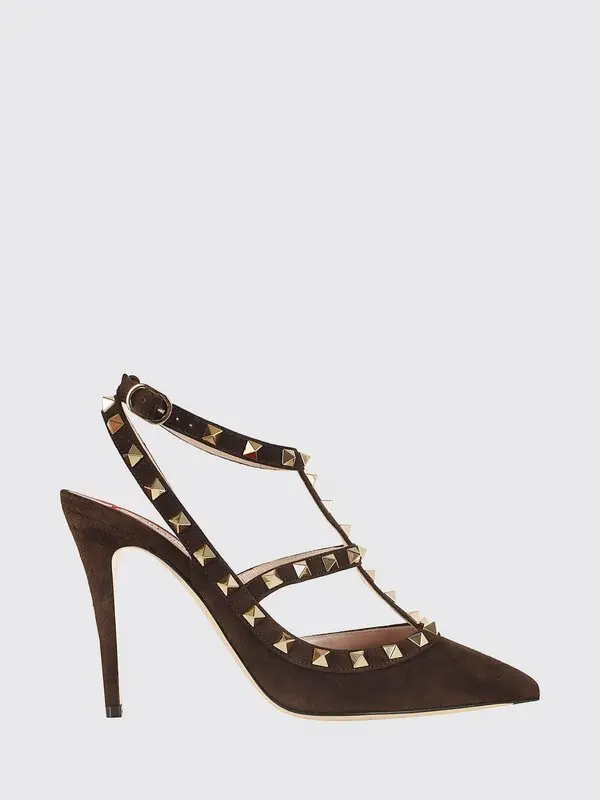Valentino Garavani Studded High Heel Shoes - Brown