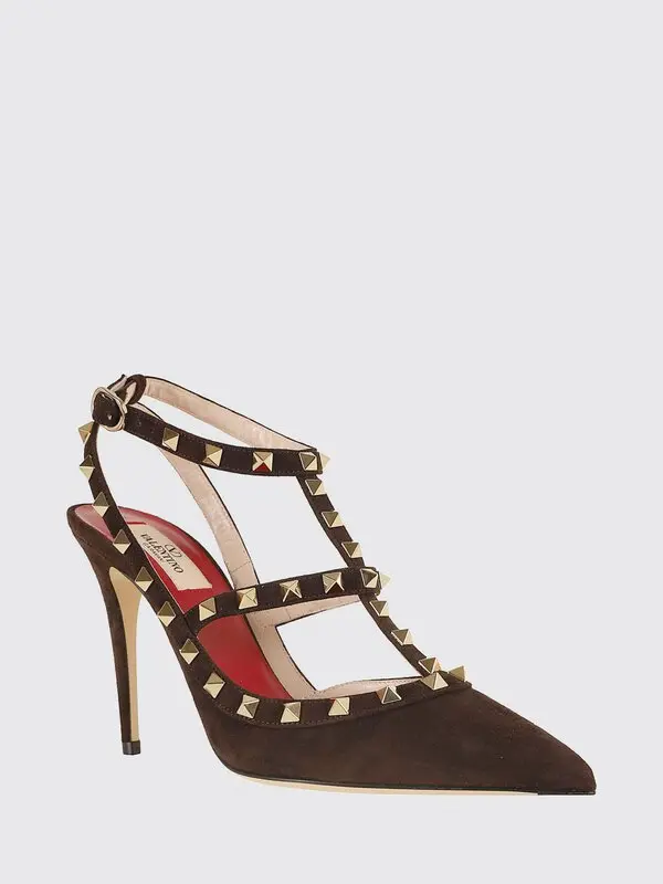 Valentino Garavani Studded High Heel Shoes - Brown