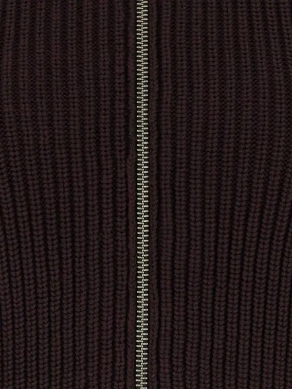 MAISON MARGIELA Ribbed Zip-up Sweater