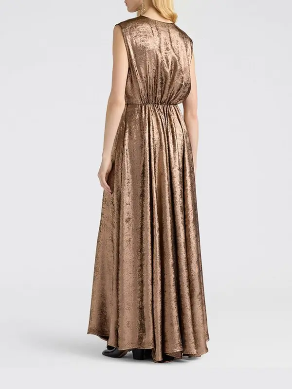 Momoni Metallic Maxi Dress