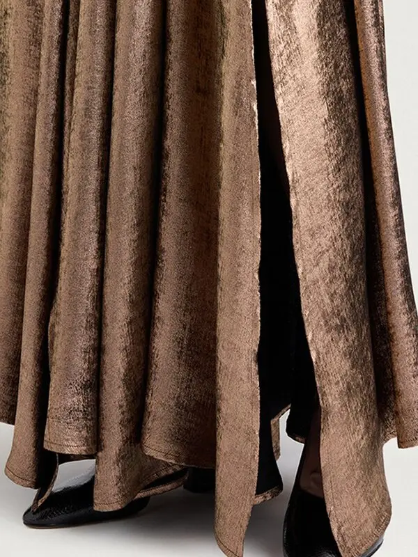 Momoni Metallic Maxi Dress