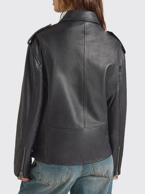 Momoni Leather Biker Jacket
