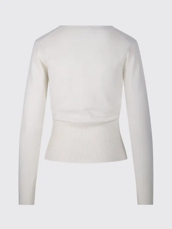 Max Mara Ribbed Waistline Sweater - White