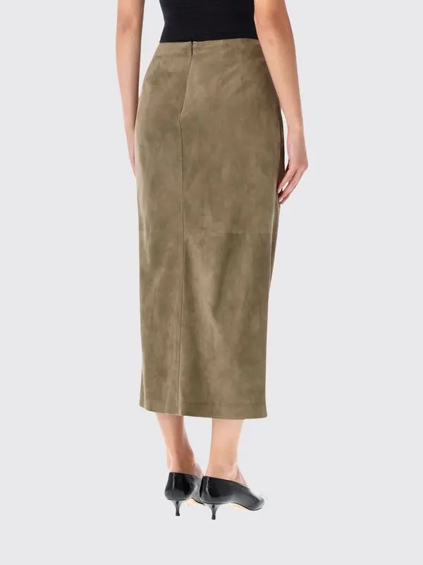 Ralph Lauren Suede Draped Skirt