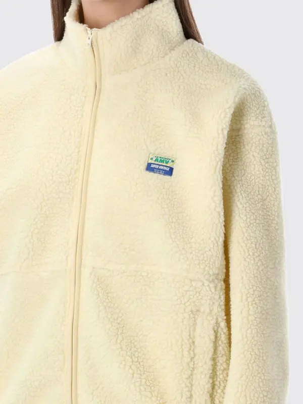 American Vintage Fleece Zip Up Jacket - Beige