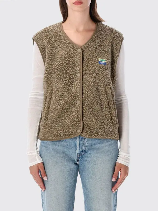American Vintage Padded Fleece Vest - Beige