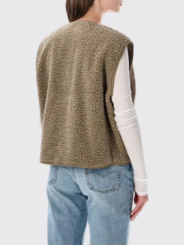 American Vintage Padded Fleece Vest - Beige