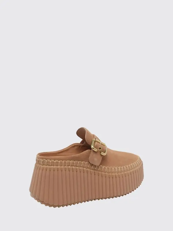 Chloé Suede Mules - Brown