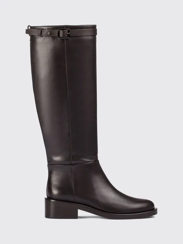 DOUCAL'S Knee-high Leather Boots With Buckle Detail