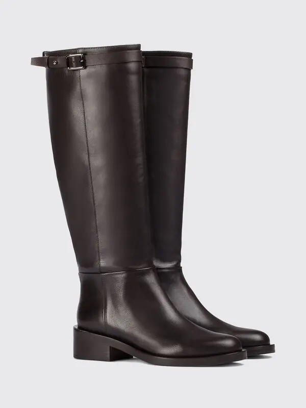 DOUCAL'S Knee-high Leather Boots With Buckle Detail