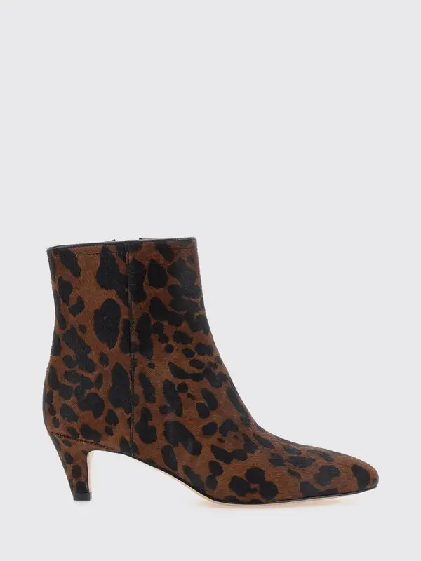 TWINSET Leopard Print Zip-up Ankle Boots