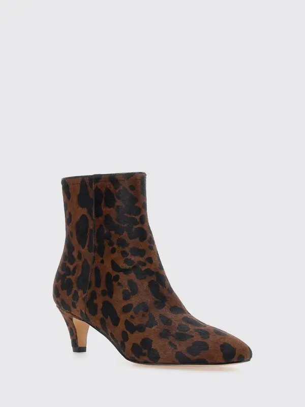 TWINSET Leopard Print Zip-up Ankle Boots