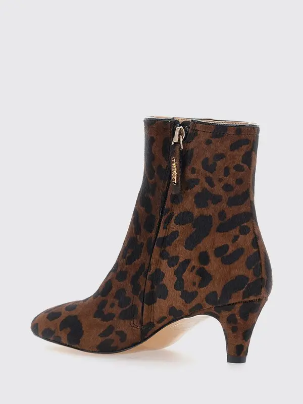 TWINSET Leopard Print Zip-up Ankle Boots